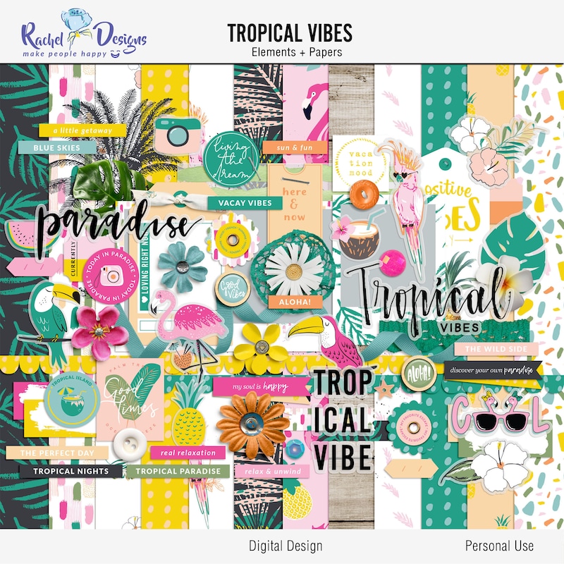 Tropical Scrapbook - Etsy