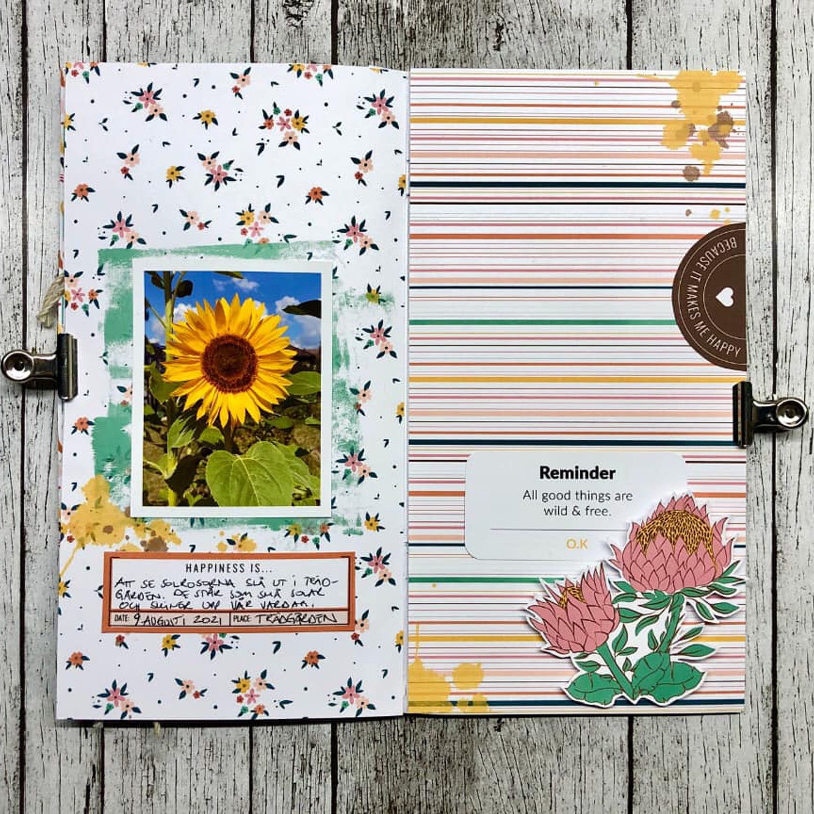 Note to Self August Digital Scrapbooking Elements, August Printable ...
