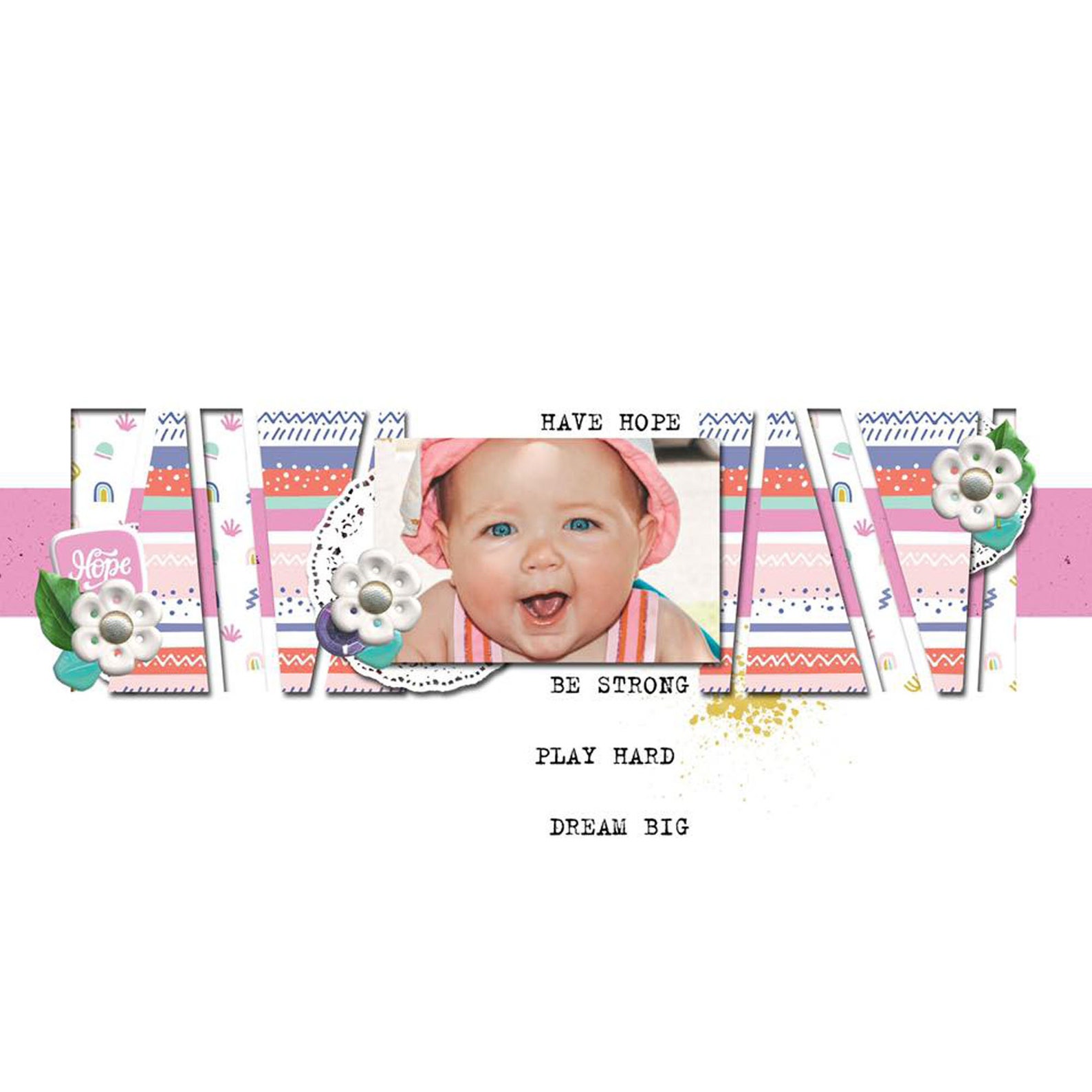 Hopes and Dreams Digital Elements Pack, Digital Scrapbooking Elements ...