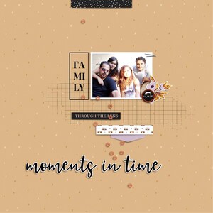 Family Portrait Digital Scrapbooking Kit, Digital Abstract Papers ...