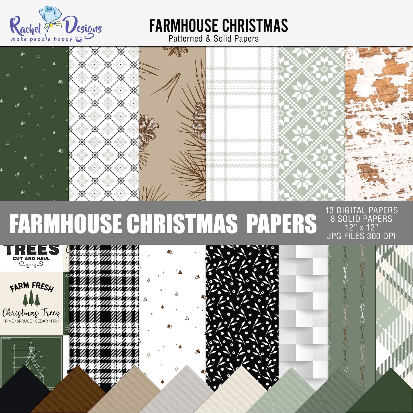 Farmhouse Christmas Scrapbooking Kit Digital Christmas - Etsy Israel