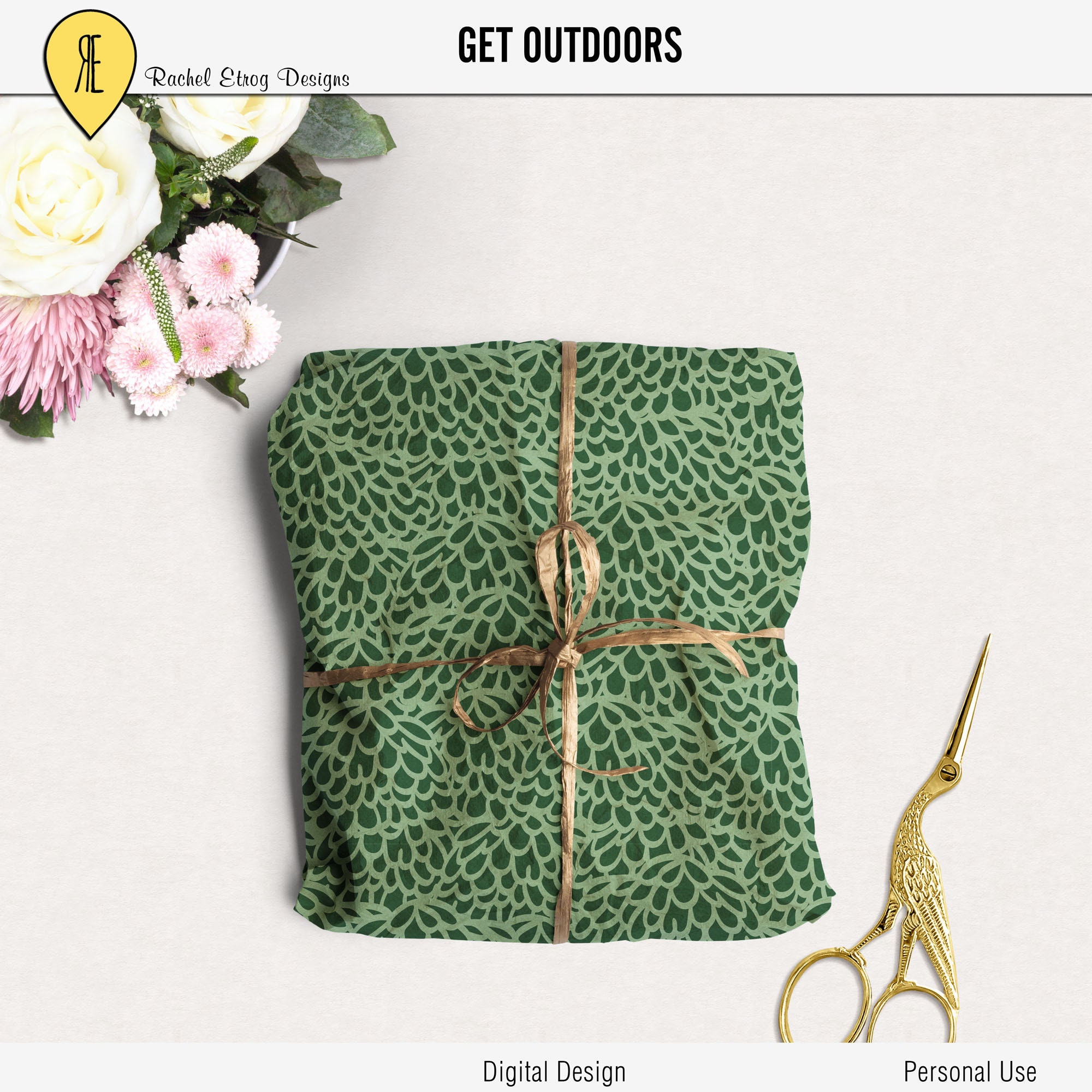 Get Outdoors Digital Scrapbook Paper, Nature Printed Paper, Nature ...