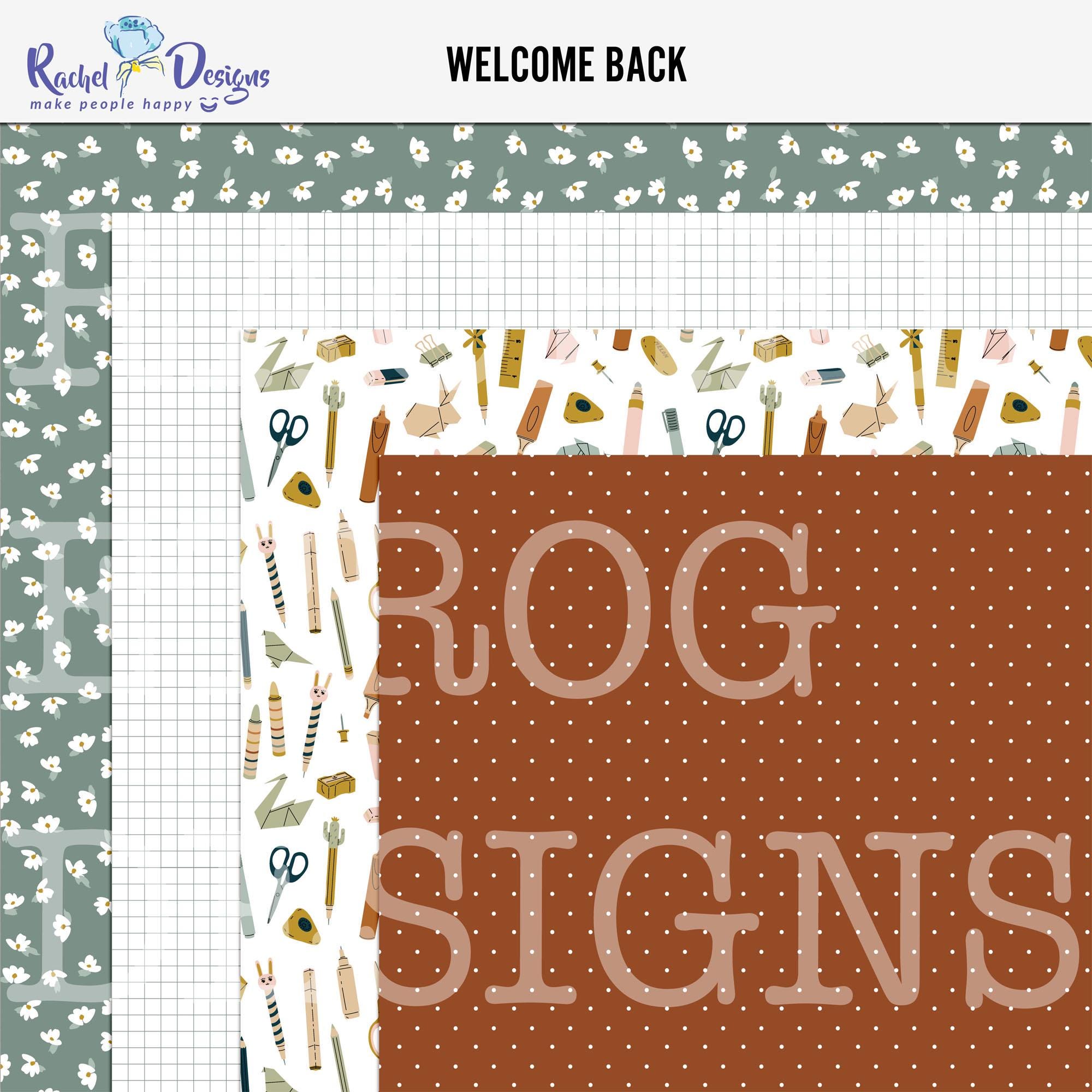 Welcome Back Digital Scrapbooking Collection, School Digital Elements ...