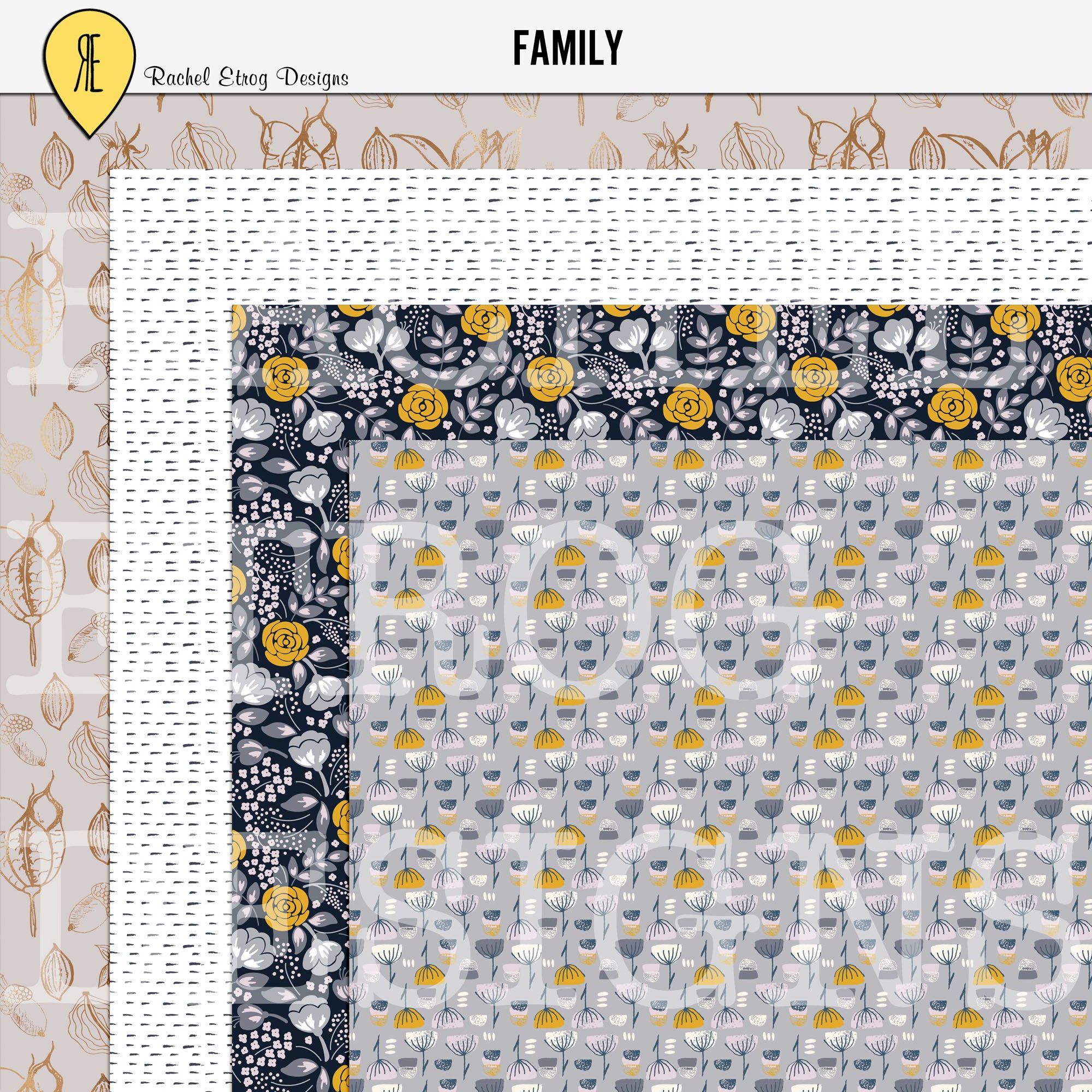 Family Digital Scrapbooking Kits, Digital Family Elements, Family ...