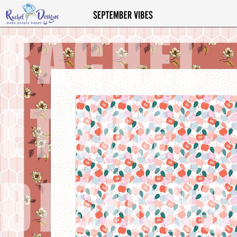 September Vibes Digital Scrapbook Collection, Autumn Digital Elements ...