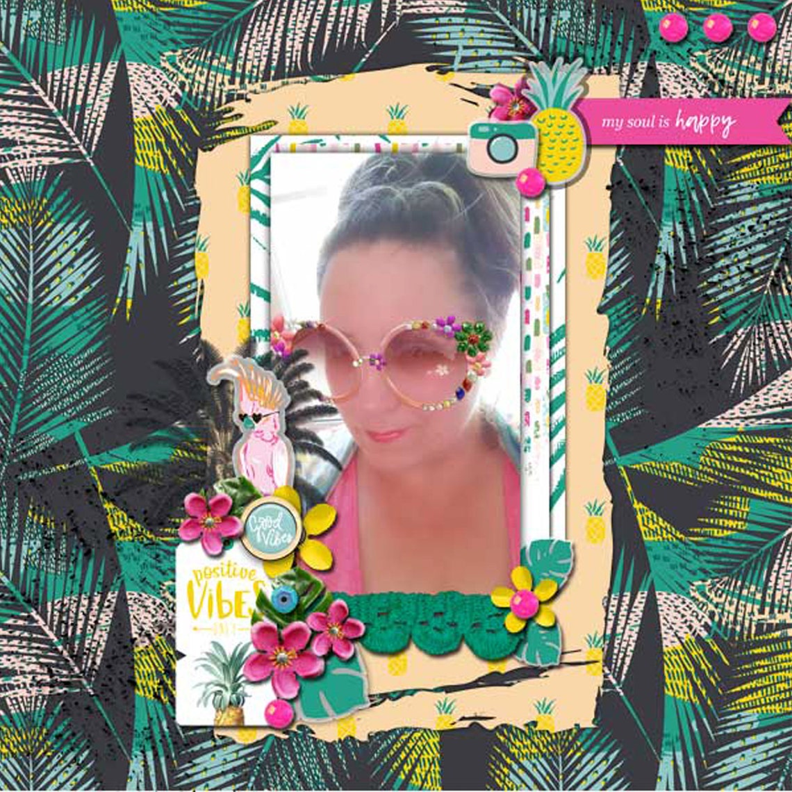 Tropical Vibes Digital Scrapbooking Kit Digital Tropical | Etsy