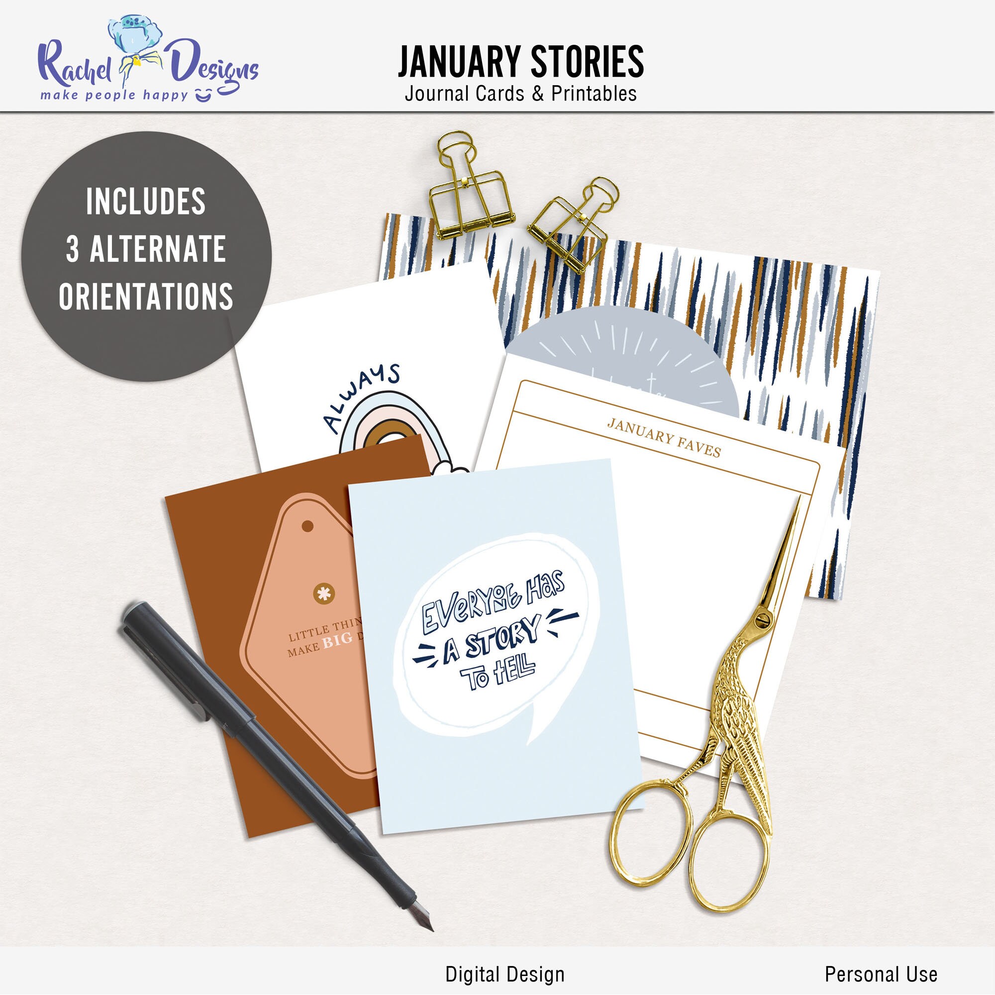 Printable Digital Journal Cards, Digital Pocket Cards, Project Life ...