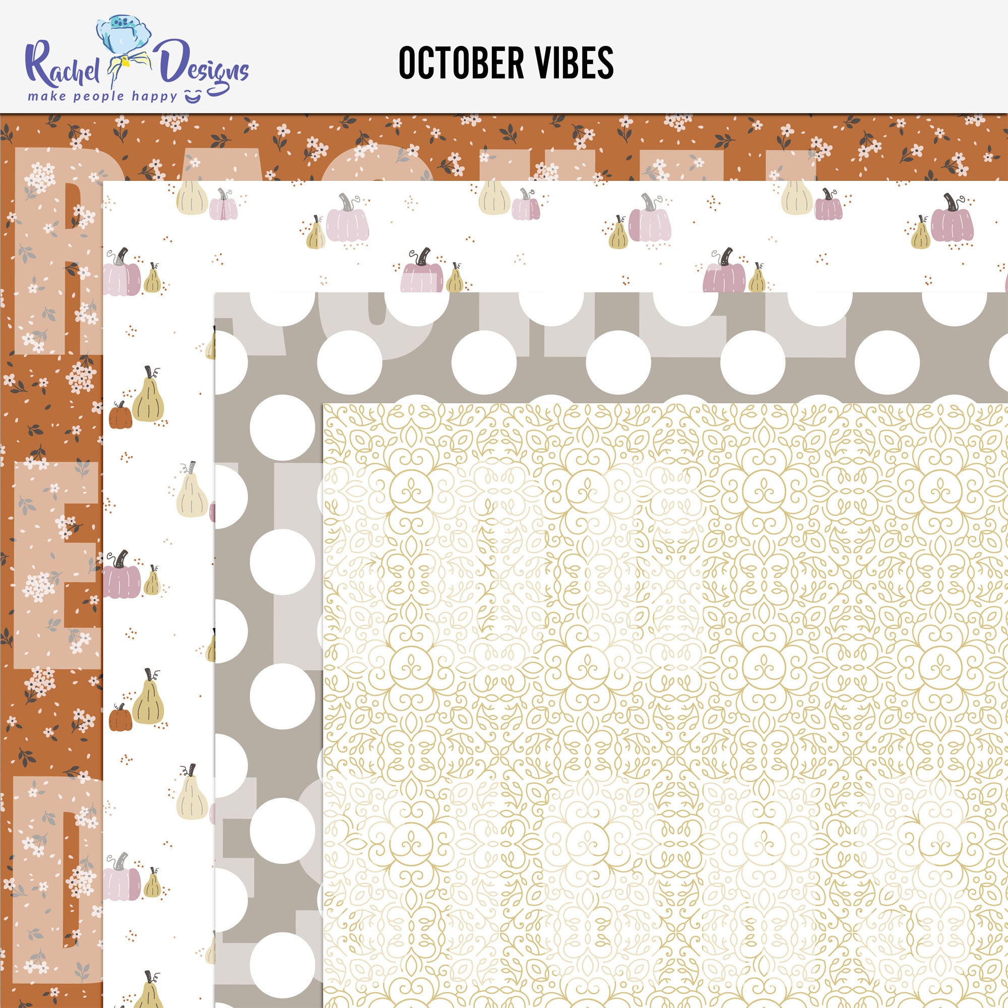 October Vibes Digital Scrapbooking Kit Digital Autumn Craft - Etsy