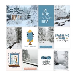 Winter Days Digital Elements Pack, Digital Winter Scrapbooking Elements ...