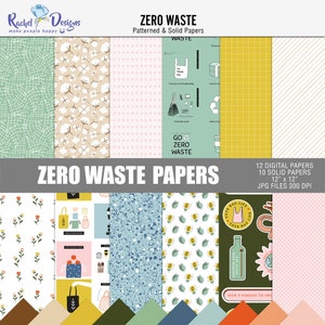 Zero Waste Digital Scrapbooking Kit, Digital Ecology Theme Mix Media ...