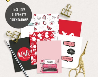 Love Journal Cards, Digital Printable Journal Cards, Project Life ...