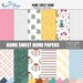 Home Sweet Home Digital Paper Pack, Printable Home Papers, Family ...