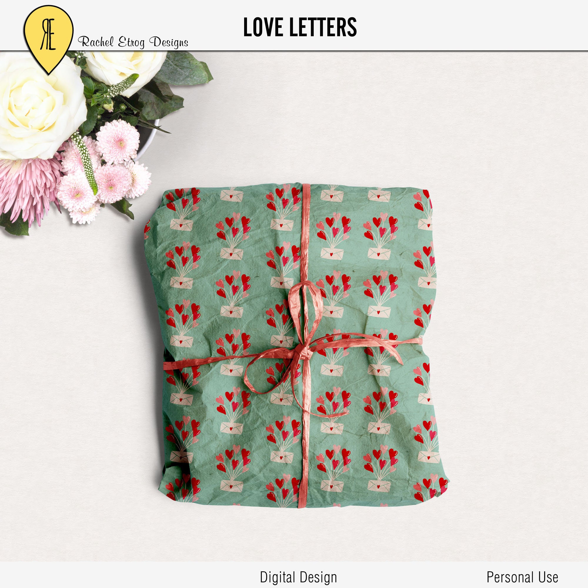 Love Letters Digital Scrapbooking Kit, Mix Scrapbooking Elements ...