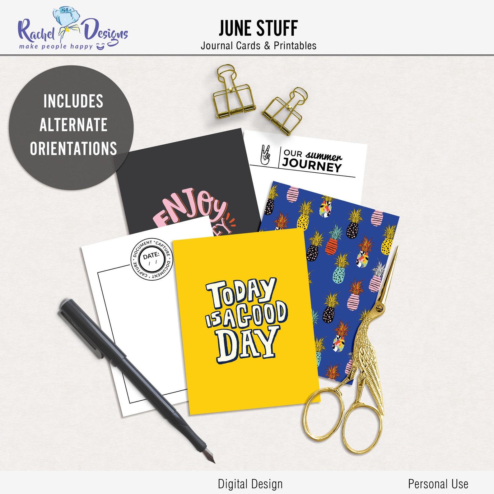 Printable Digital Journal Cards Digital Pocket Cards Project - Etsy