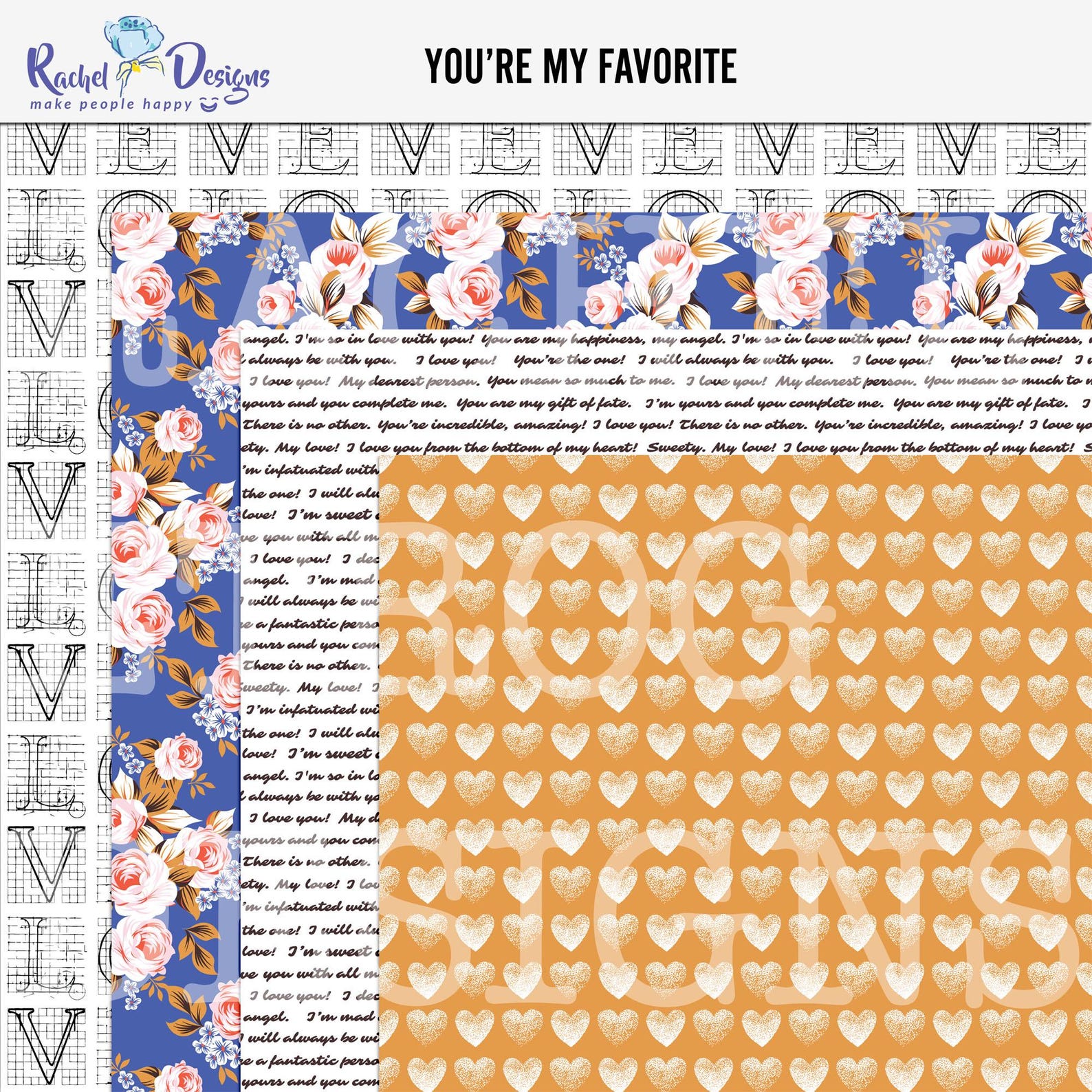 You're My Favorite Digital Scrapbooking Collection, Digital Elements ...