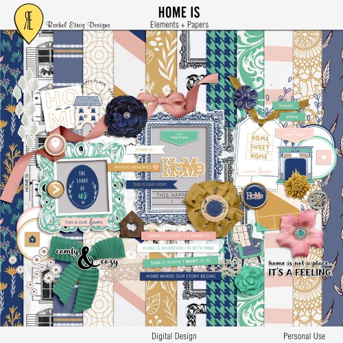 Decorative Digital Scrapbook Kit Clipart Swirly Flourish | Etsy