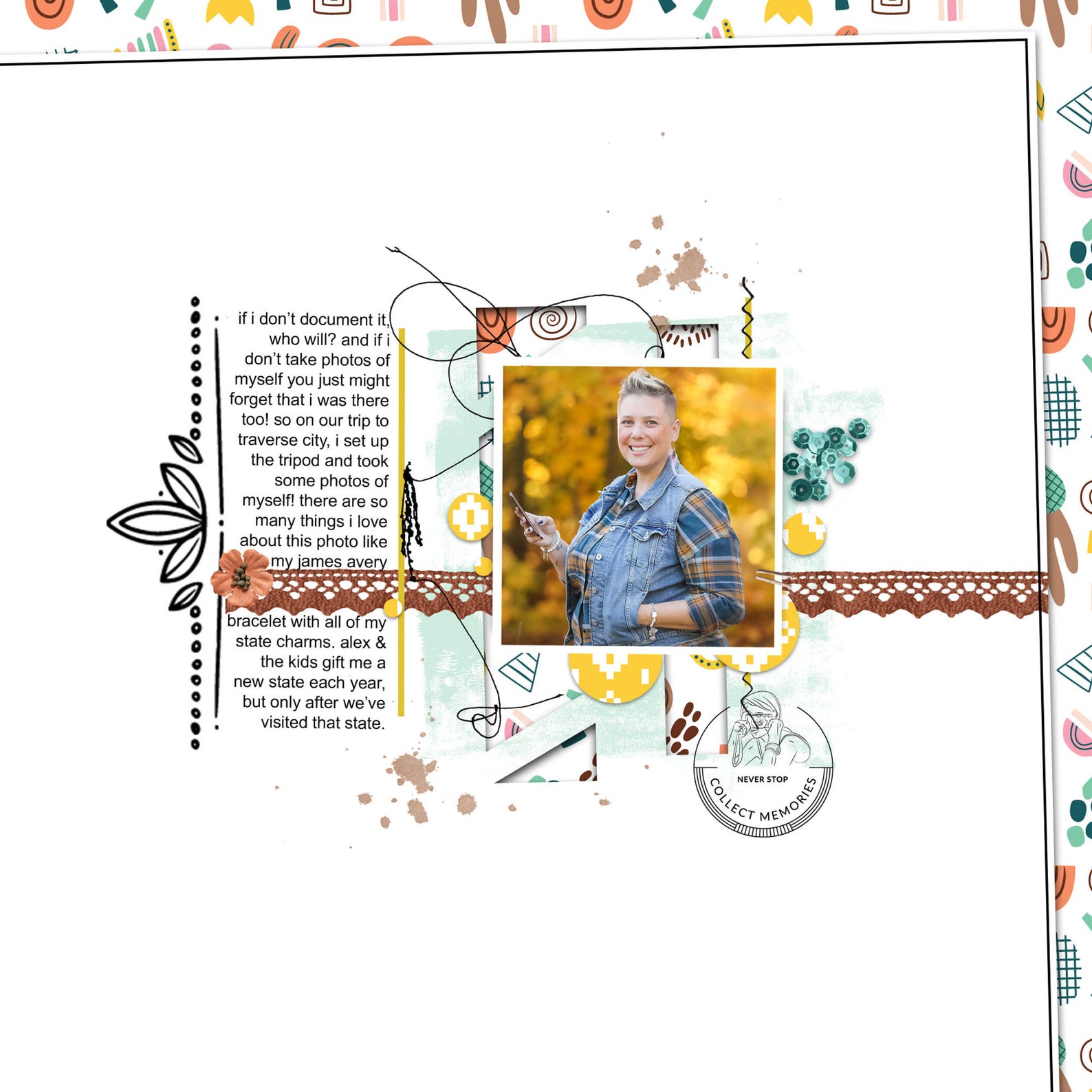 Note to Self August Digital Scrapbooking Elements, August Printable ...