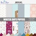Winter Days Digital Scrapbooking Kit, Winter Printable Pattern Papers ...