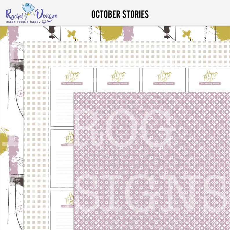 October Stories Digital Scrapbooking Kit Digital Craft - Etsy