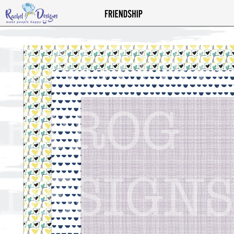 Friendship Digital Scrapbooking Kit Digital Friends Mixed - Etsy