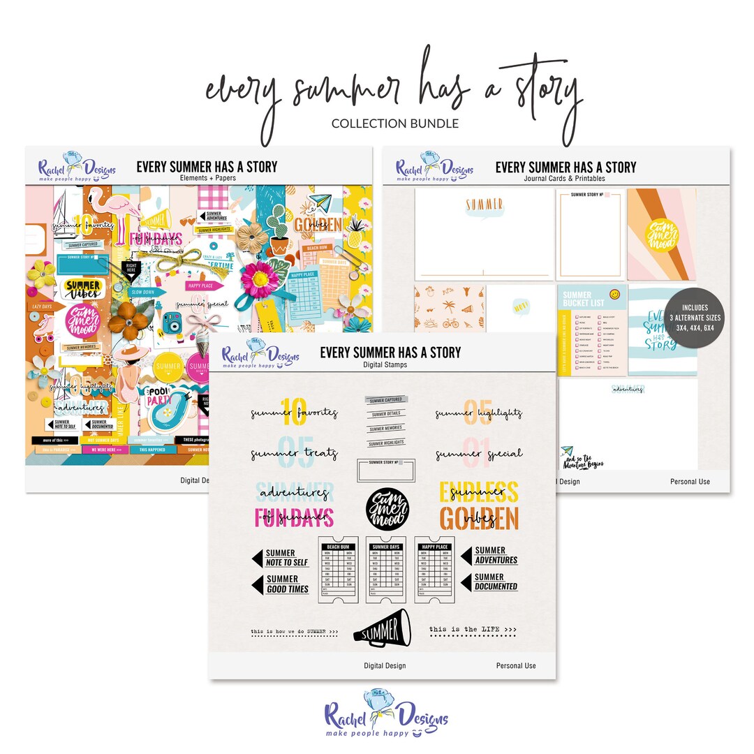 Every Summer Has A Story Digital Scrapbooking Collection, Summer ...