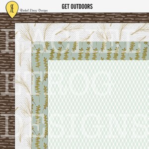 Get Outdoors Digital Scrapbooking Kit, Nature Wrapping Papers, Nature ...