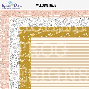 Welcome Back Digital Scrapbooking Collection, School Digital Elements ...