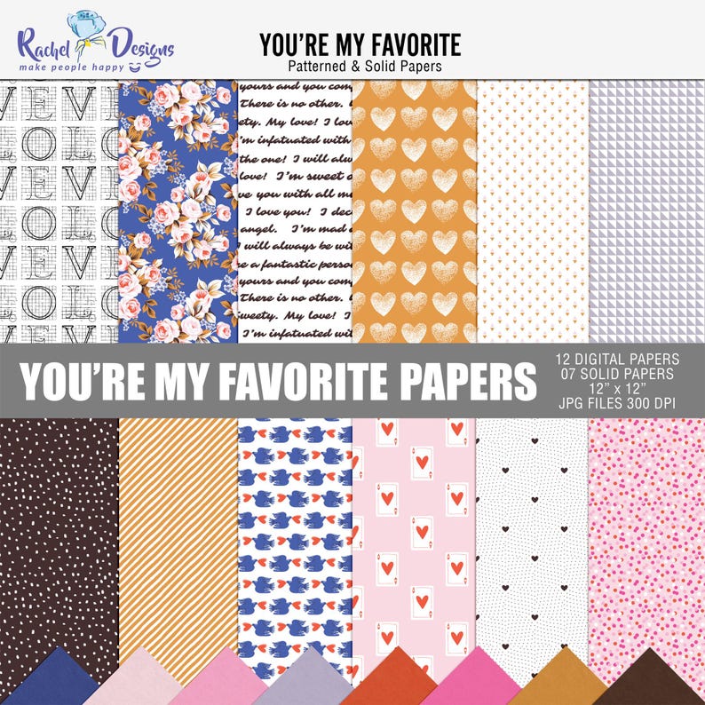 You're My Favorite Digital Scrapbooking Collection, Digital Elements ...