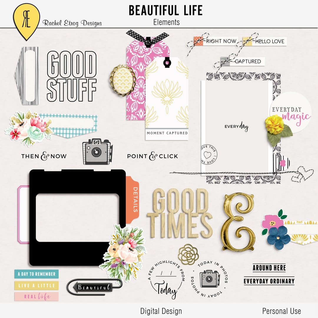 Digital Scrapbooking Kits, Digital Scrapbook Elements, Digital ...