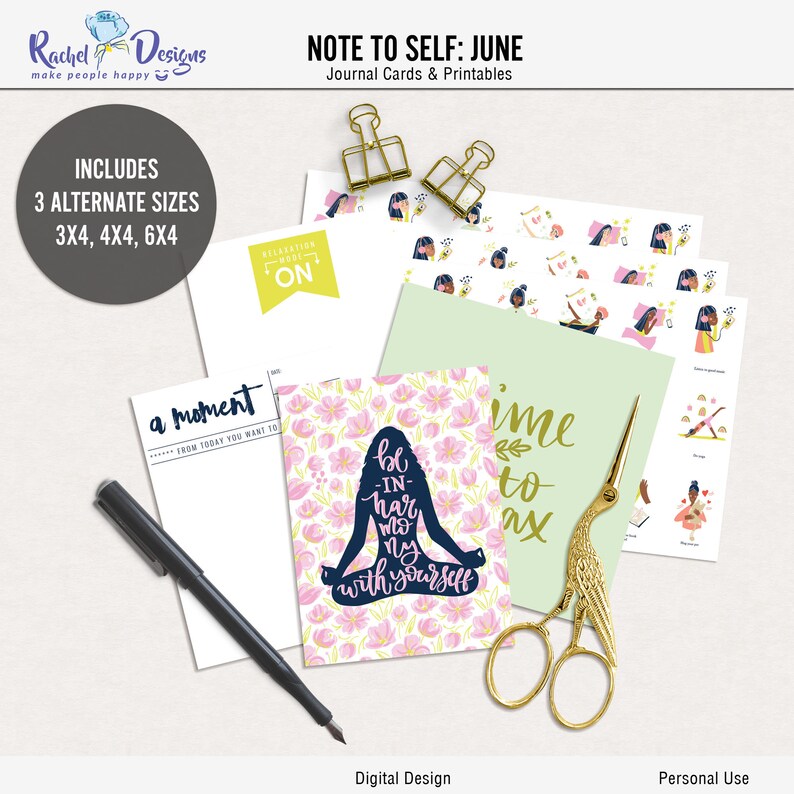 Printable Digital Journal Cards, Digital Pocket Cards, Project Life ...