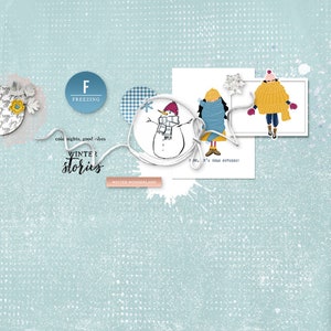 Winter Days Digital Scrapbooking Kit, Winter Printable Pattern Papers ...