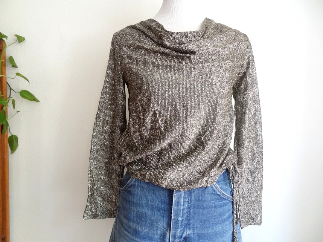 Sexy 70s Gold Lurex Disco Top - Etsy