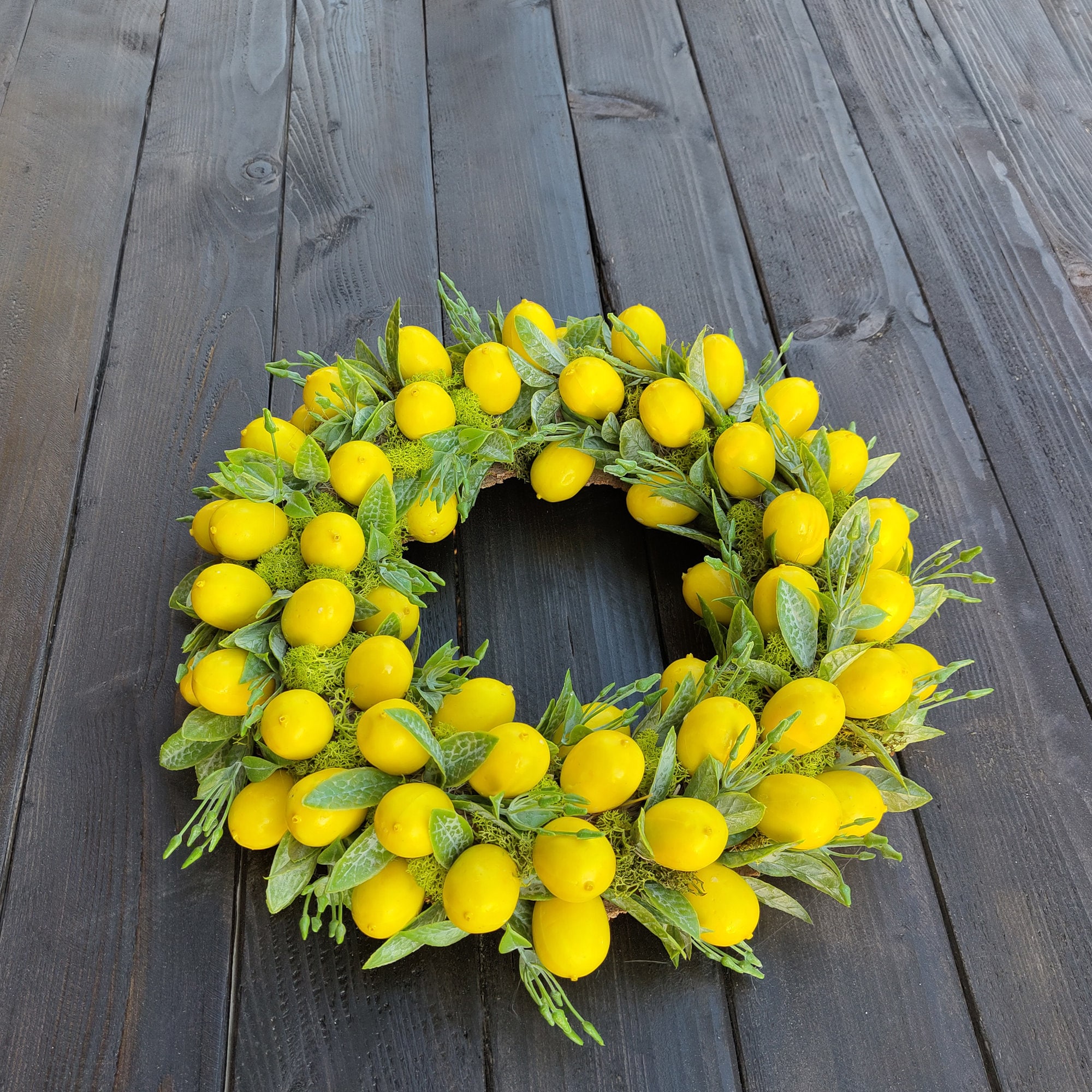 Lemon Wreath Citrus Summer Kitchen Decor Fruit Decoration Everyday ...