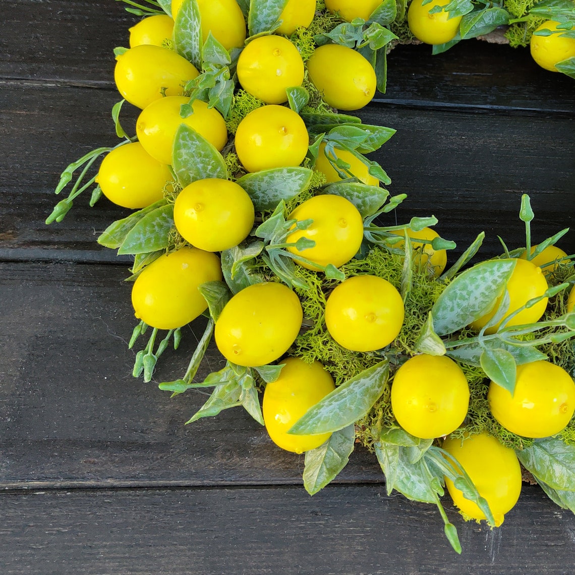 Lemon Wreath Citrus Summer Kitchen Decor Fruit Decoration Everyday ...