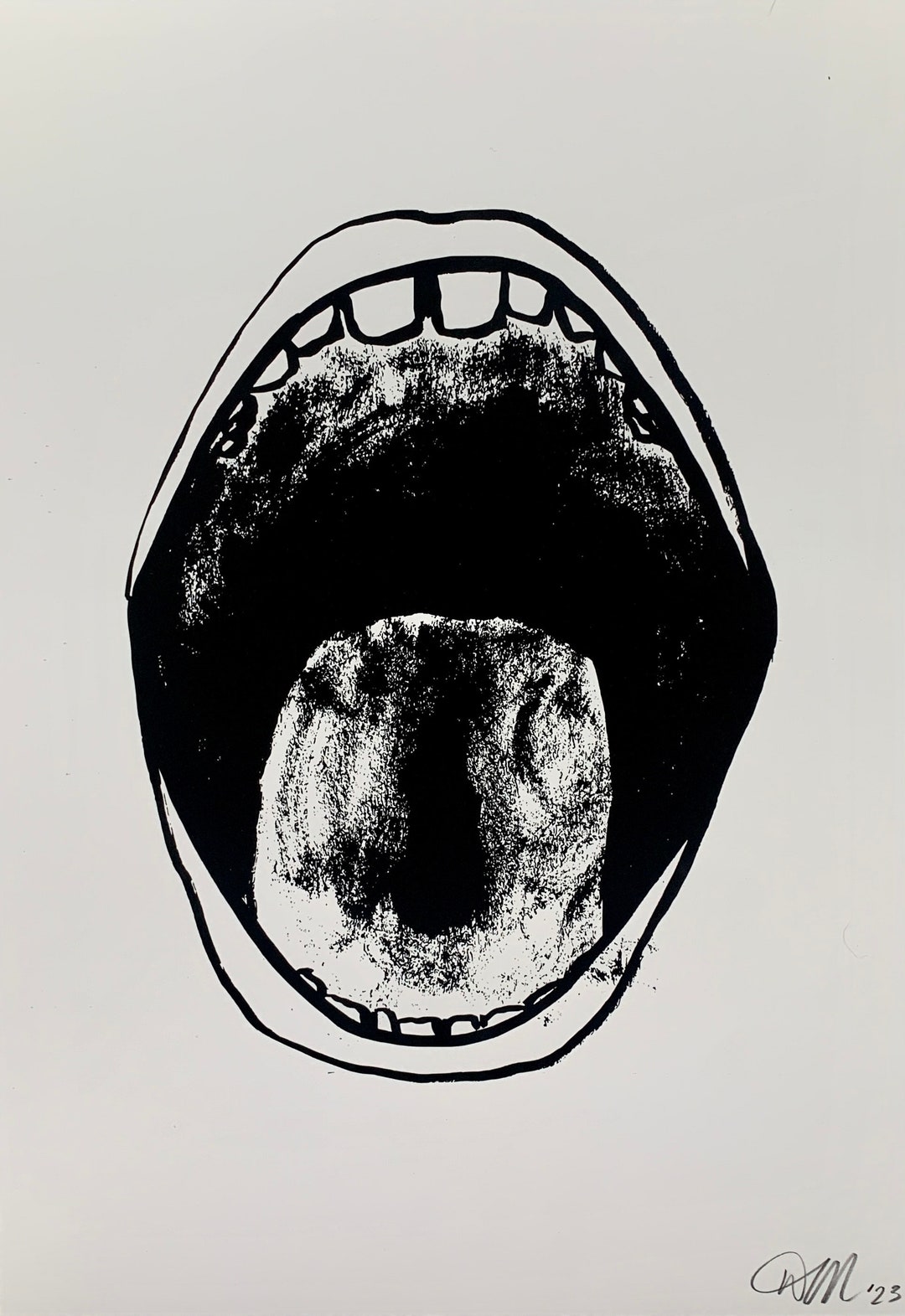 Mouth Poster Original Artwork by Delilah Miske, Signed and Printed by ...