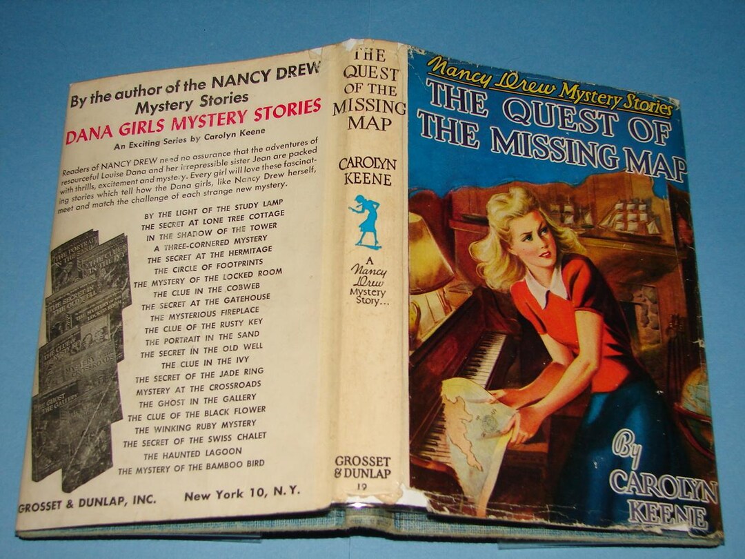 Nancy Drew #19 the Quest of the Missing Map Original Text DJ - Etsy