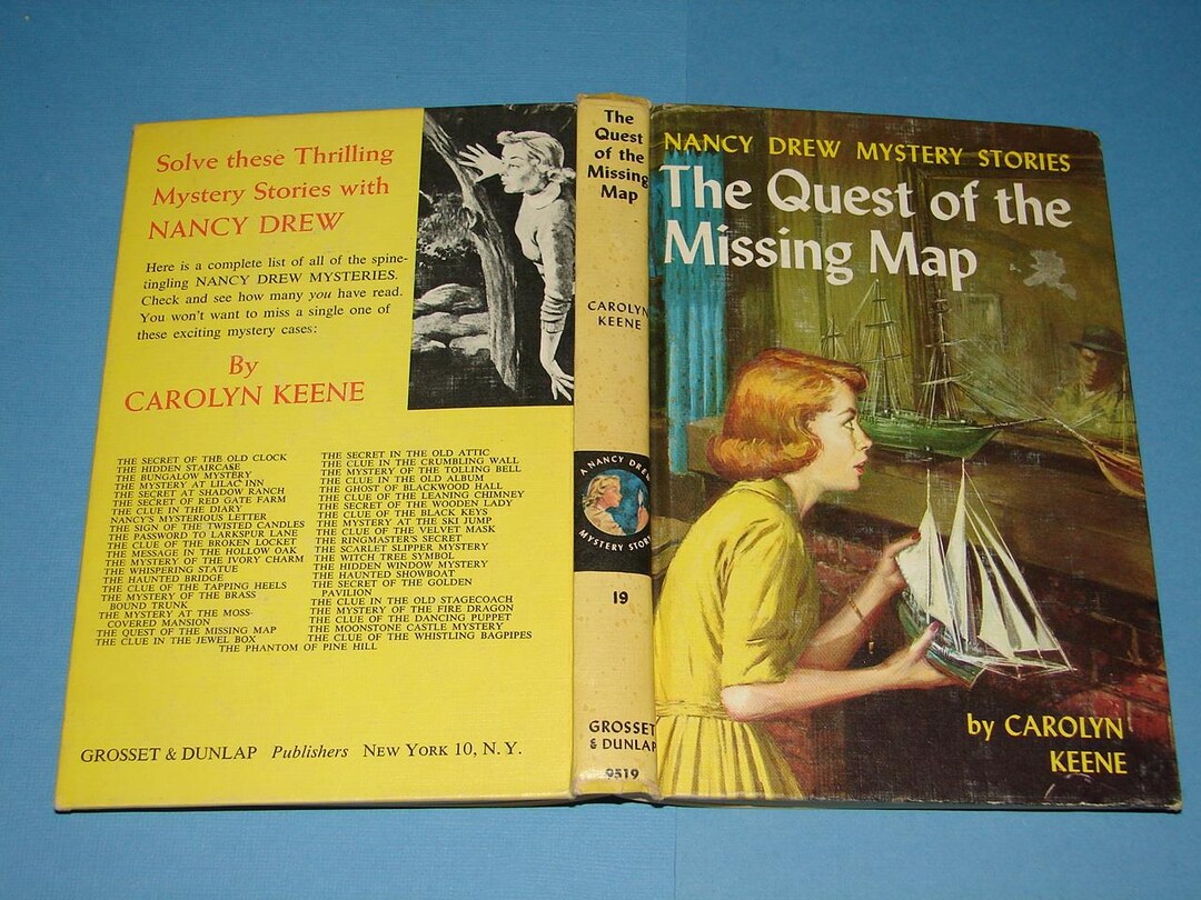 Nancy Drew #19 Quest of the Missing Map Original Text Book - Etsy