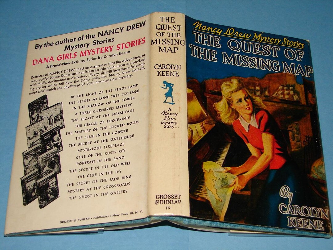 Nancy Drew #19 the Quest of the Missing Map Original Text DJ - Etsy