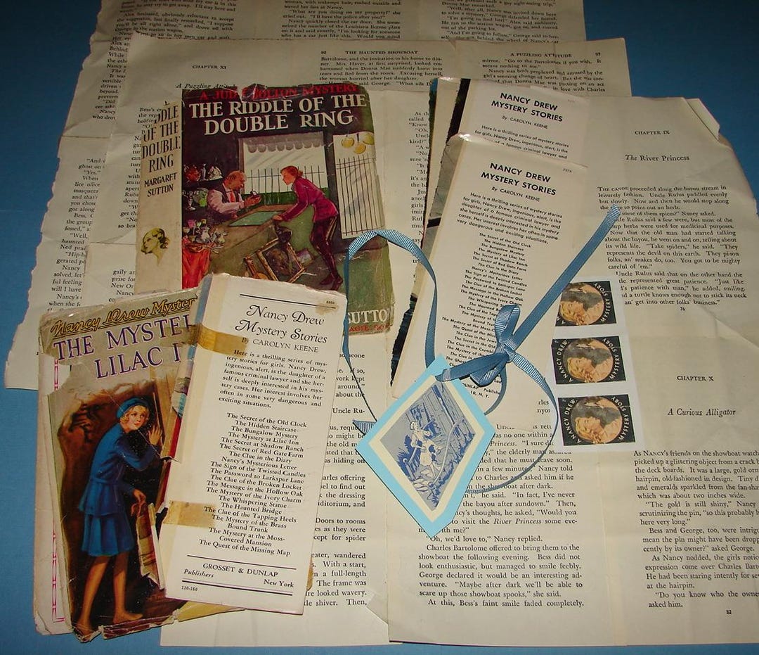 Nancy Drew and Judy Bolton Dust Jacket Pieces + Book Pages - Etsy