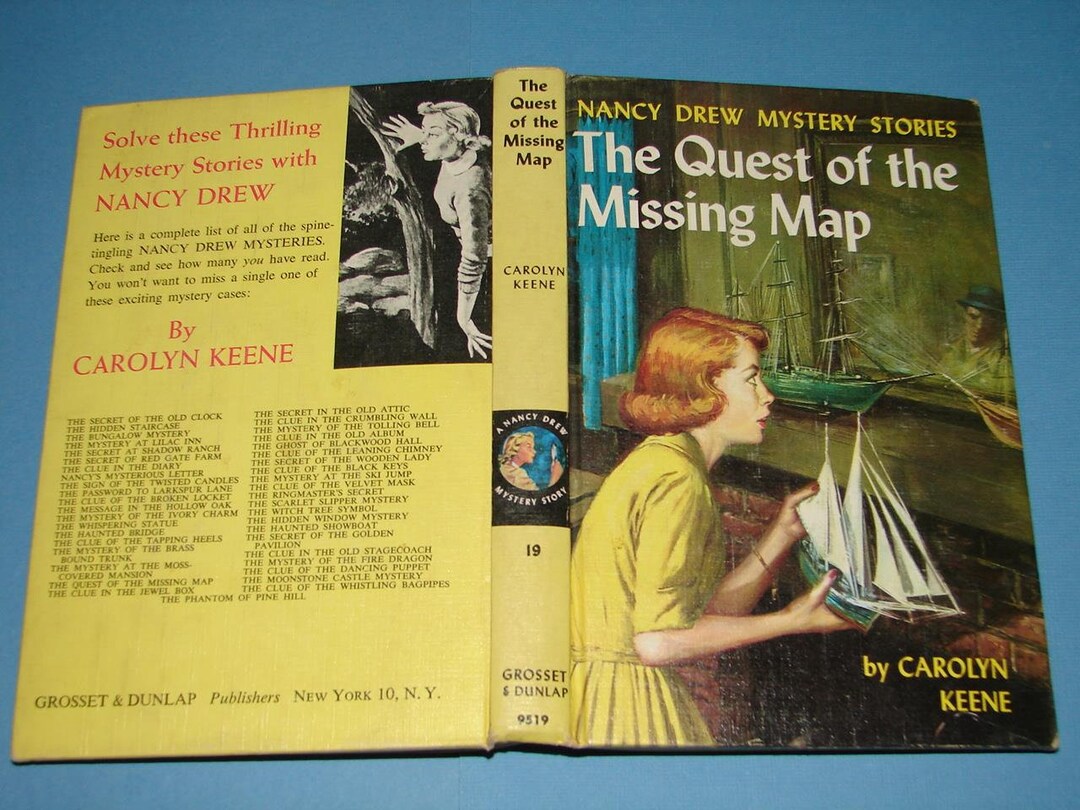Nancy Drew #19 Quest of the Missing Map Original Text Book - Etsy
