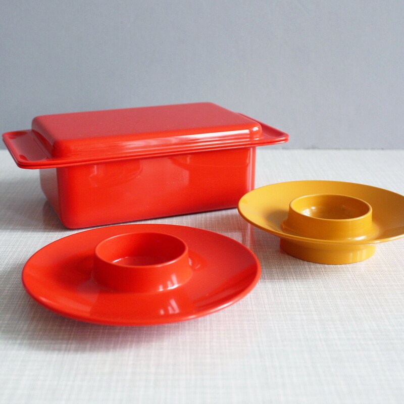 Red Butter Dish - Etsy