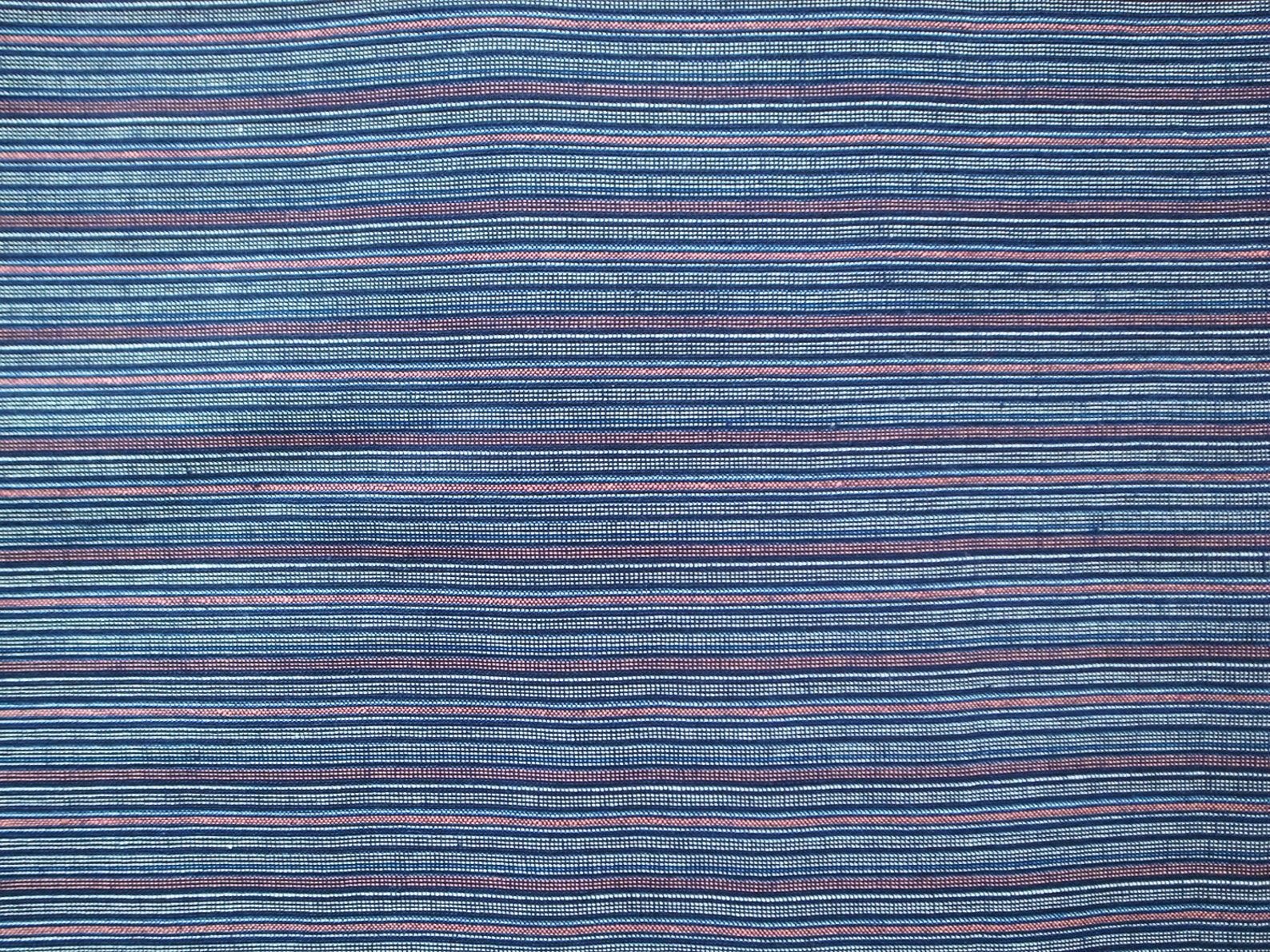 Japanese Cotton Kimono Textile / Shima 縞 / Kusaki Zome Indigo Aizome ...