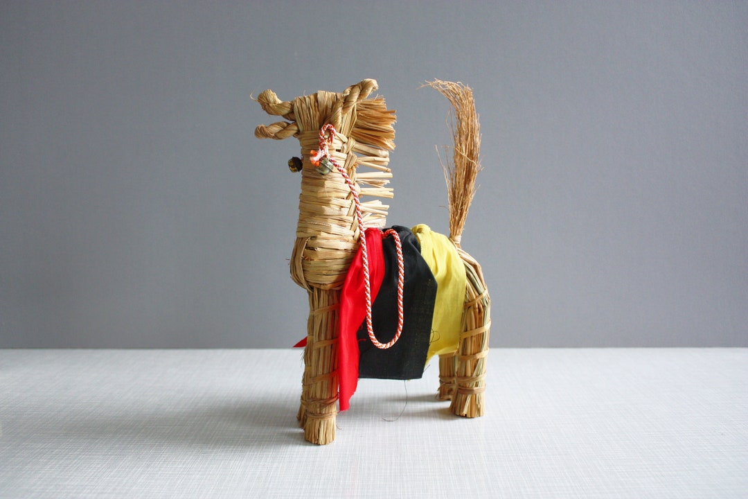 Vintage Japanese Mingei Figurine | Straw Horse Figurine – Shinobi Koma ...