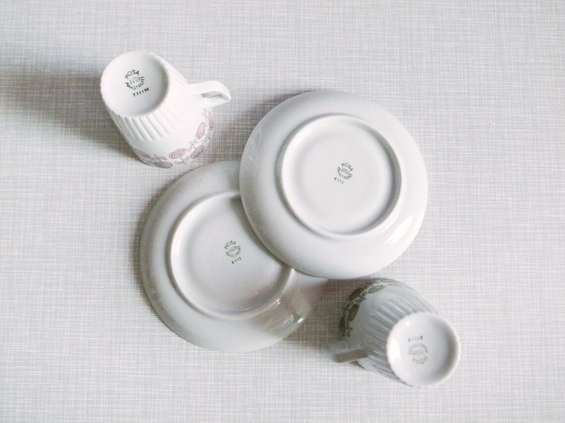 Dutch Vintage Set of 2 Porcelain Coffee / Tea Cup and Saucer - Etsy