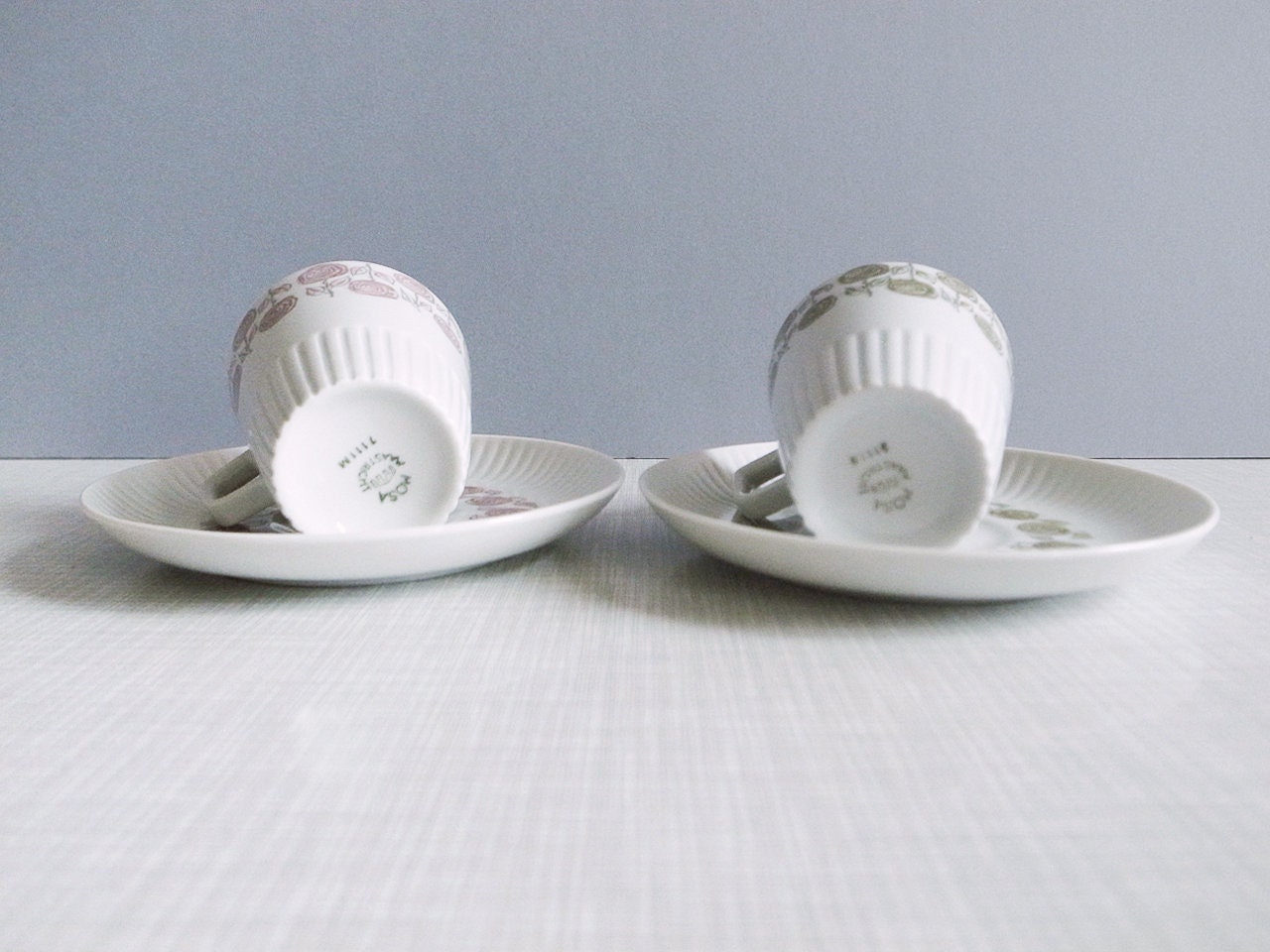 Dutch Vintage Set of 2 Porcelain Coffee / Tea Cup and Saucer - Etsy