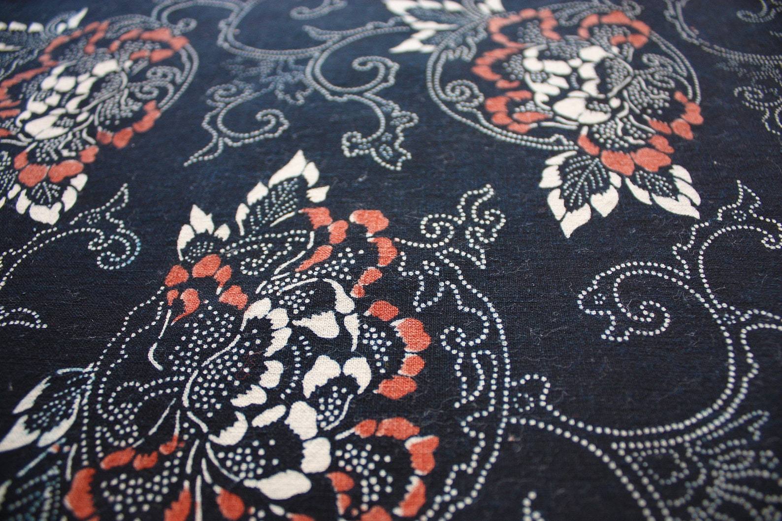 Japanese Vintage Cotton Katazome Textile Scroll / Arabesque - Etsy