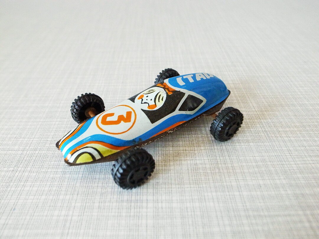 Vintage Tinplate Small Racing Car No. 3 - ITAPT - / Possibly Soviet ...
