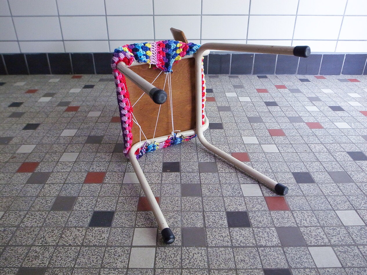 Vintage Children's Chair Early Elementary School Kindergarten Stool ...