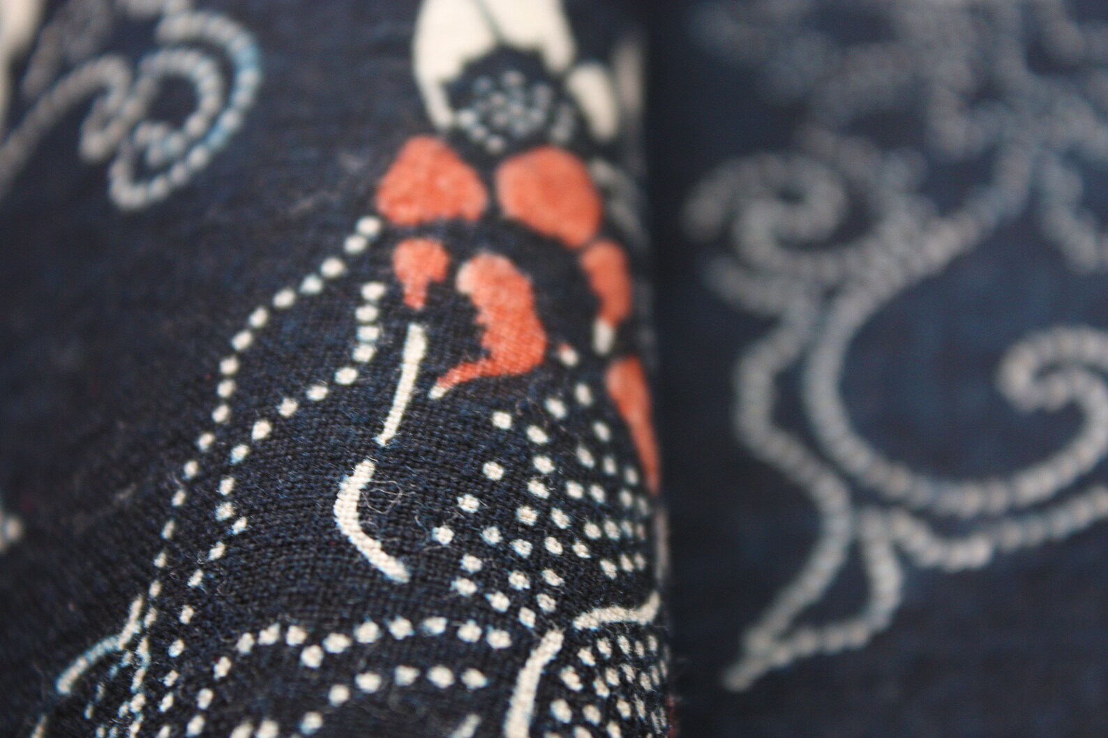 Japanese Vintage Cotton Katazome Textile Scroll / Arabesque - Etsy