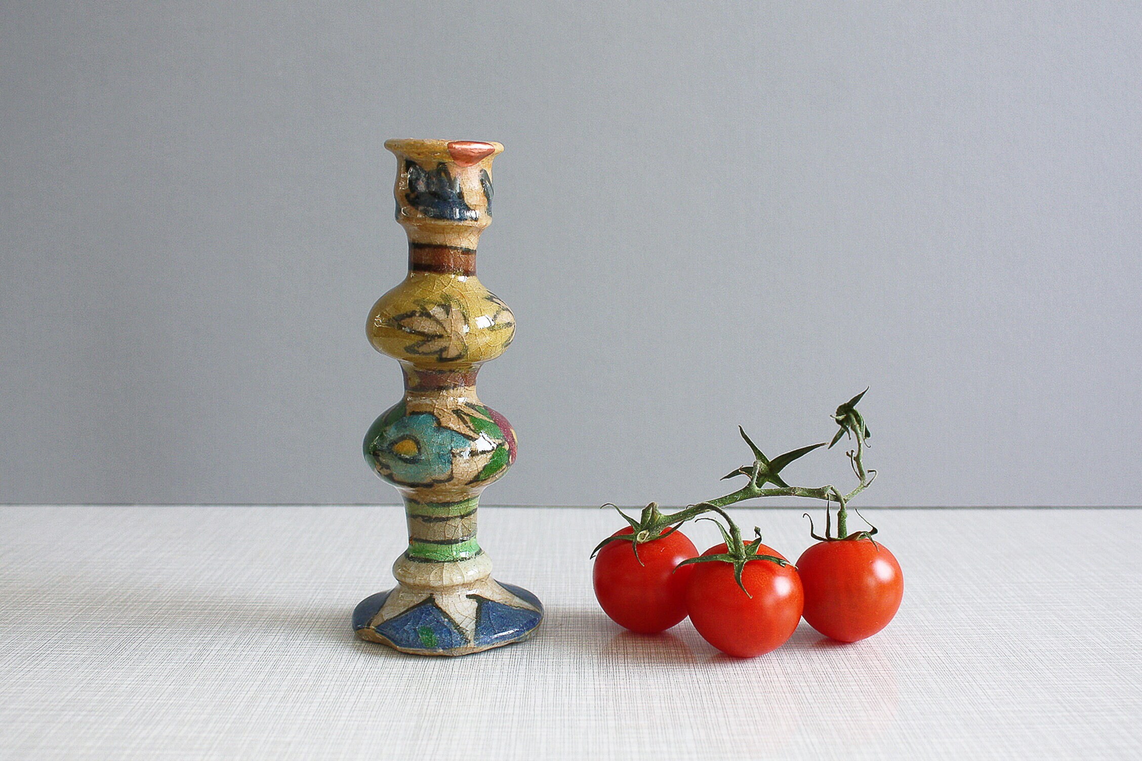 KINTSUGI / Persian Vintage / Antique Qajar Candle Stick Holder - Etsy
